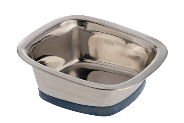 Premium Slanted Square Stainless Steel Bowl – Indestructible Dog