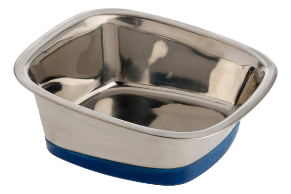Premium Slanted Square Stainless Steel Bowl – Indestructible Dog